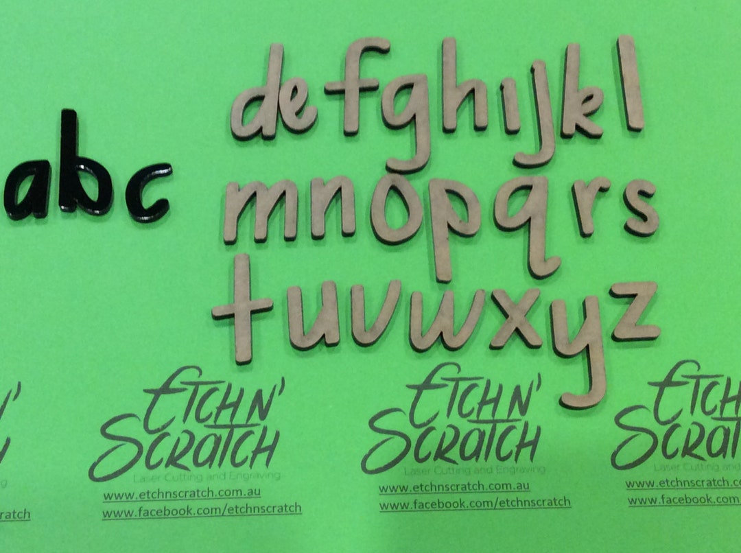 Alphabet Lower Case Letters Laser Cut ACRYLIC 1 Full Set Educational ...