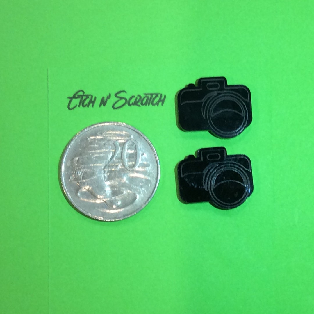 Laser Cut SLR Camera Acrylic Small Size for Earings, Jewellery or I Spy ...