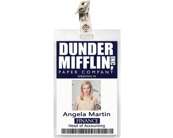 The Office Dwight Schrute Dunder Mifflin ID Badge Name Tag | Etsy