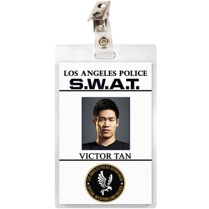 S.W.A.T. Show ID Badge: Hondo, Deacon, Street, Chris, Tan, and Luca ...