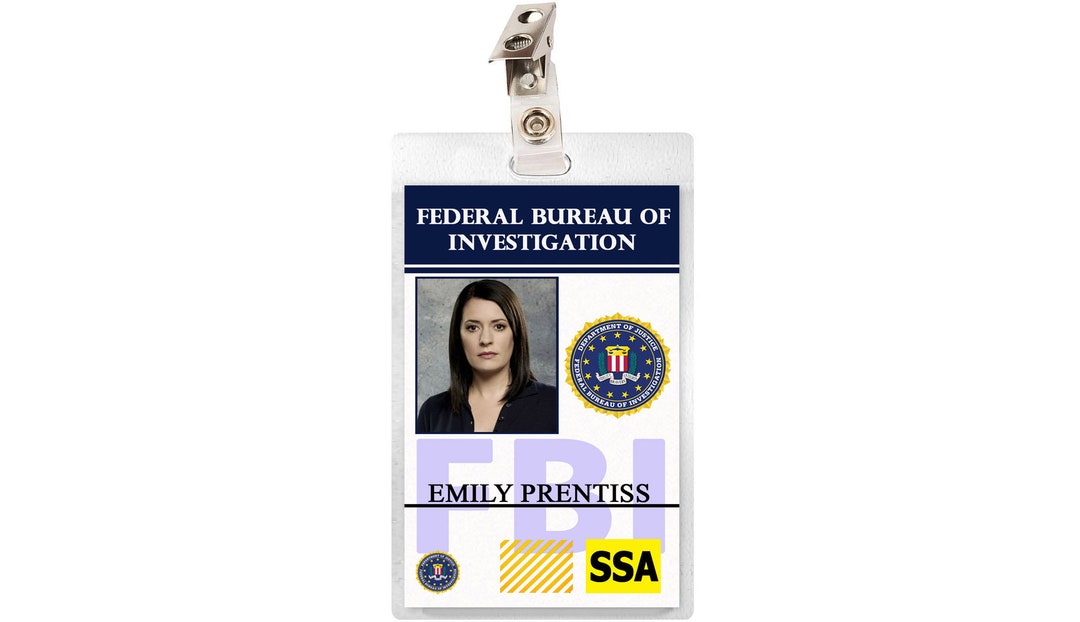 Criminal Minds Emily Prentiss ID Badge Card Name Tag Cosplay Costume ...
