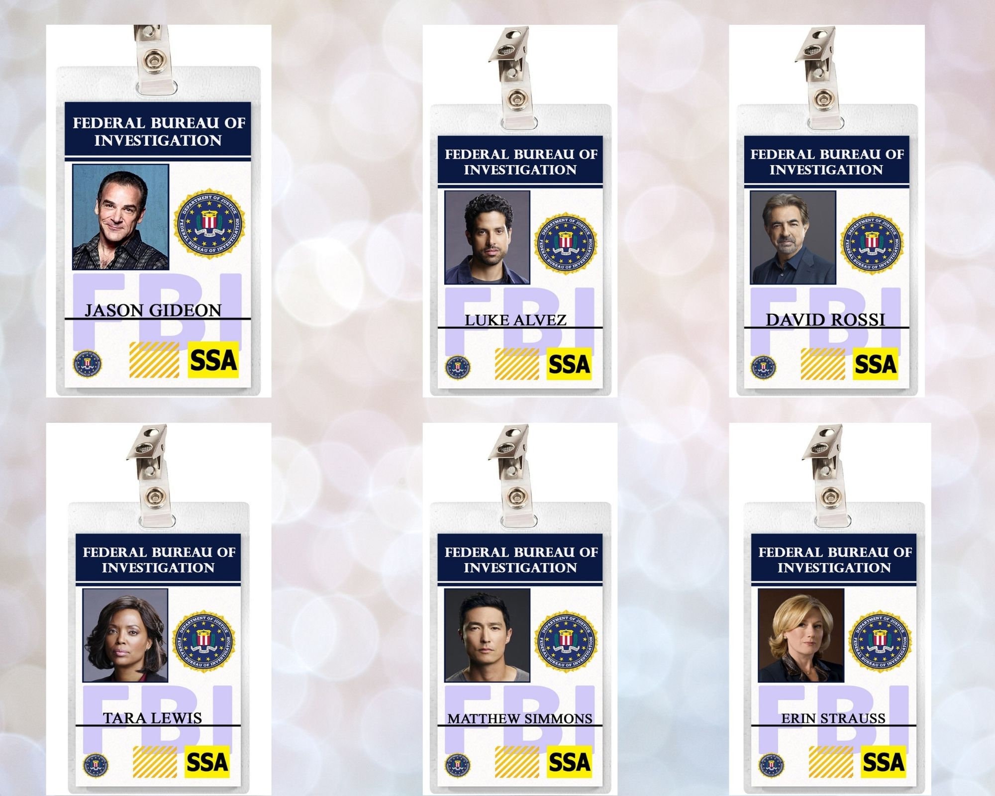 Criminal Minds FBI ID Badges: Reid Prentiss Jareau Garcia - Etsy Canada