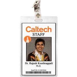 The Big Bang Theory ID Badge Card Leonard, Sheldon, Rajesh, Howard ...