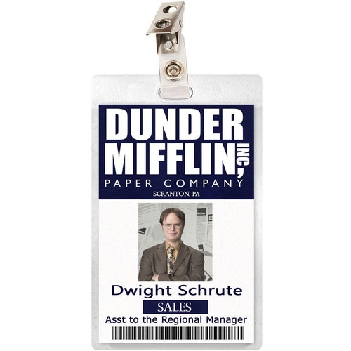 The Office Pam Halpert Beesly Dunder Mifflin ID Badge Name Tag - Etsy