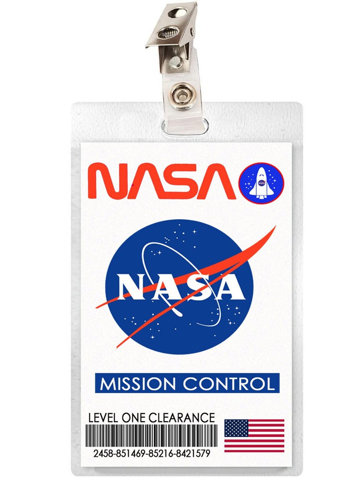 NASA Mission Control ID Badge Card Download Image Name Tag Cosplay ...
