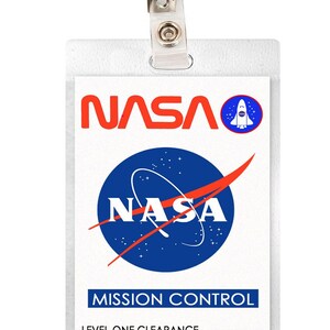 NASA Mission Control ID Badge Card Download Image Name Tag Cosplay ...
