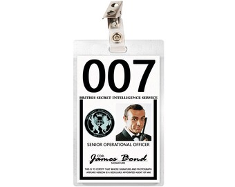 PERSONALISED 007 Secret Agent MI6 Bond ID Card. Top Quality - Etsy