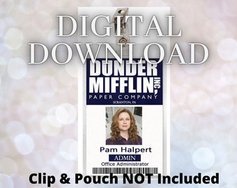 The Office Pam Halpert Beesly Dunder Mifflin ID Badge Cosplay Costume ...