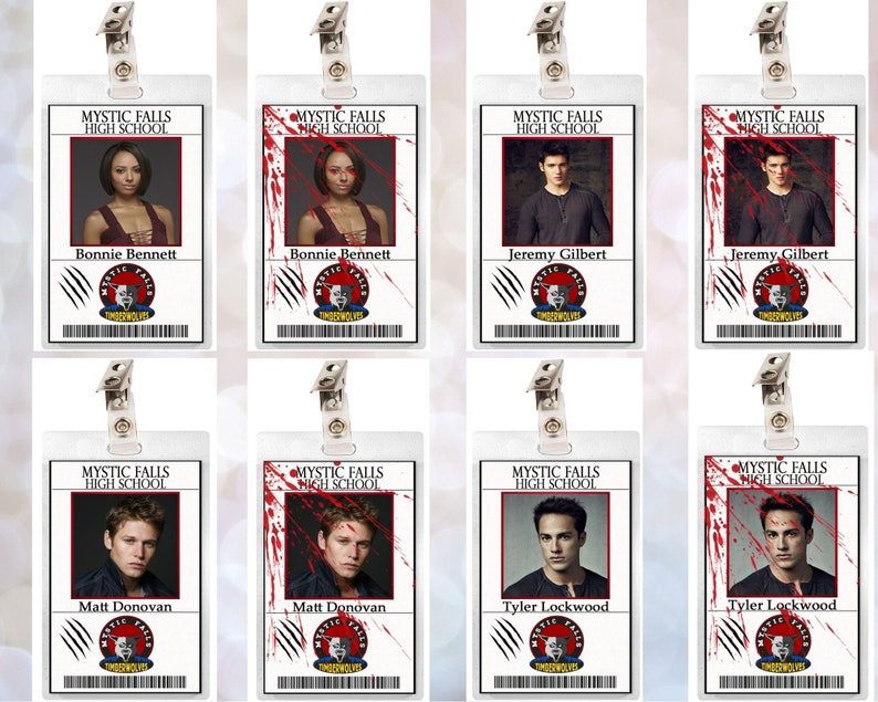 The Vampire Diaries TV Show ID Badges Mystic Falls Student ID: | Etsy