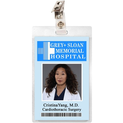 Grey's Anatomy ERICA HAHN Seattle Grace Hospital ID Badge - Etsy