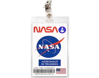 NASA Aerospace Engineer ID Badge Card Cosplay Costume Name Tag - Etsy