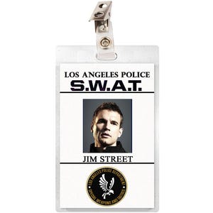 S.W.A.T. Show ID Badge: Hondo, Deacon, Street, Chris, Tan, and Luca ...
