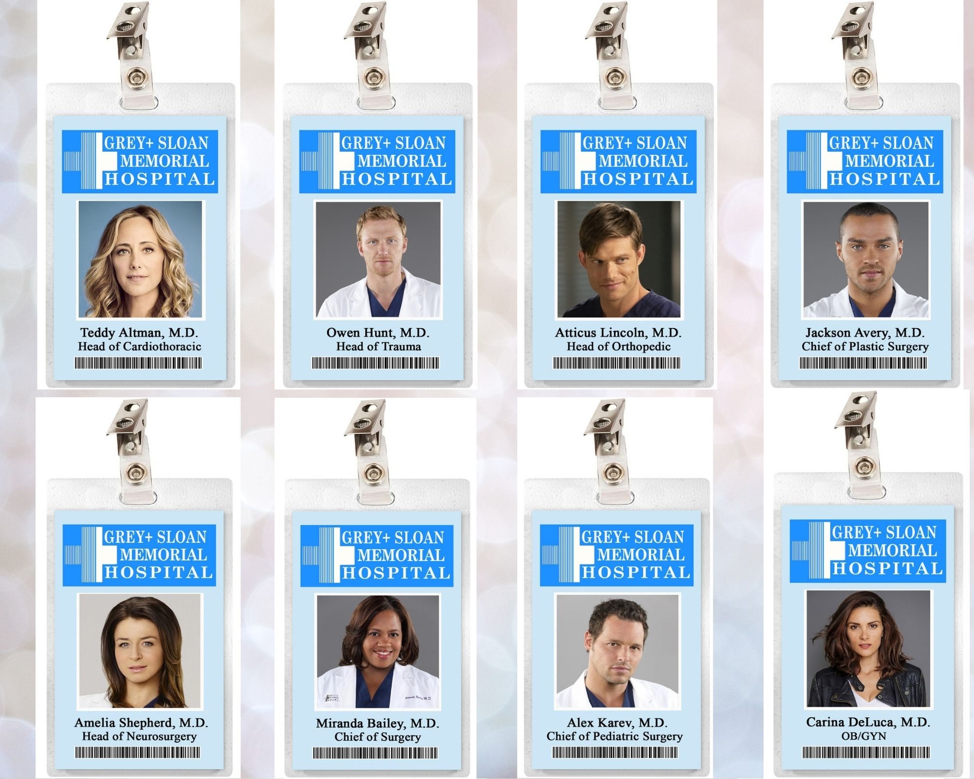 Grey's Anatomy Grey Sloan Memorial ID Badge: Meredith | Etsy UK