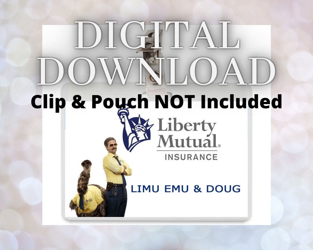Liberty Mutual Limu Emu y Doug ID Badge Card Descarga digital - Etsy España