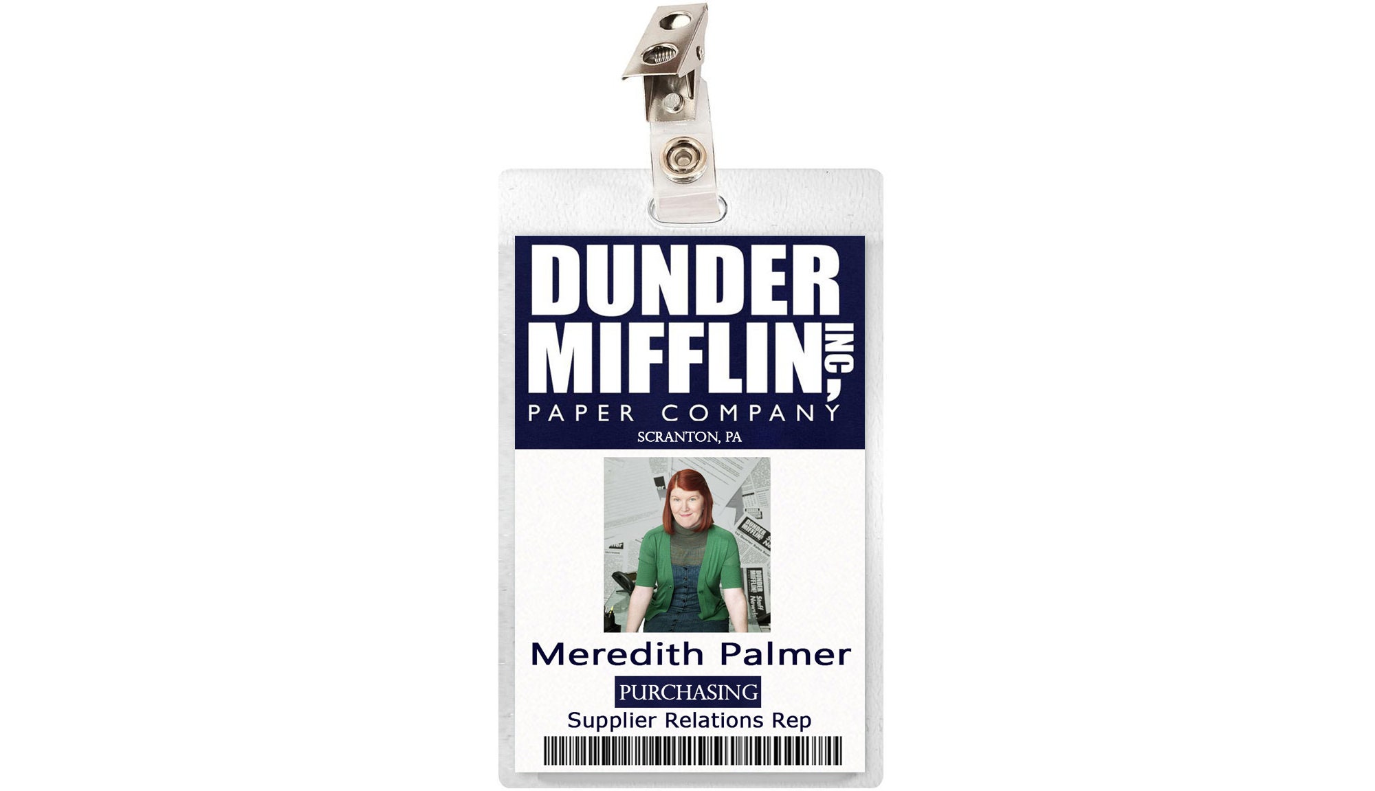 The Office Meredith Palmer Dunder Mifflin ID Badge Card Download Image ...