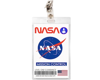 NASA Aerospace Engineer ID Badge Card Cosplay Costume Name Tag - Etsy