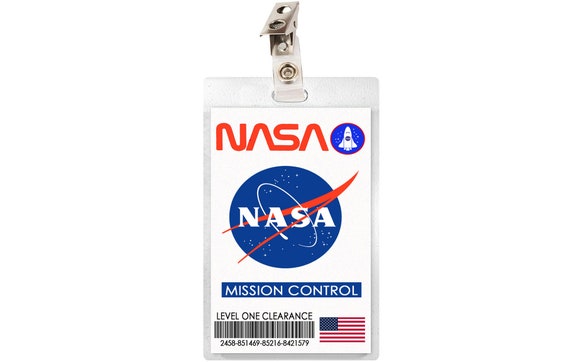 Neil Armstrong Nasa Employee Badge