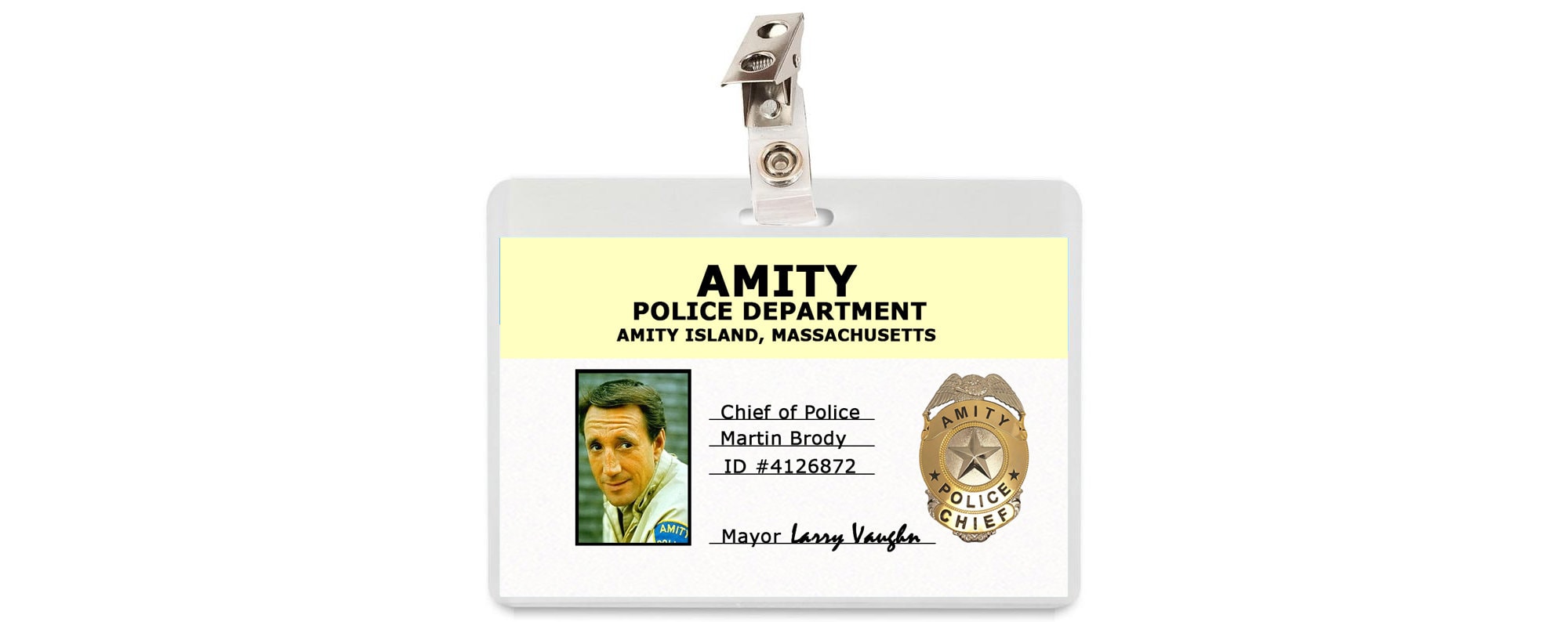 Jaws Martin Brody ID Badge Card Name Tag Cosplay Costume - Etsy
