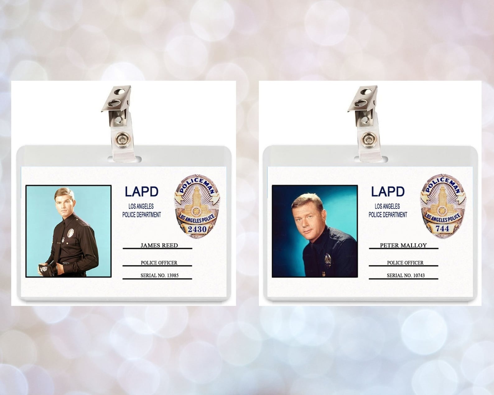 Adam 12 TV Show ID Badge Peter Malloy James Jim Reed LAPD | Etsy