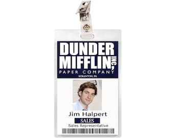 The Office Dwight Schrute Dunder Mifflin ID Badge Name Tag | Etsy
