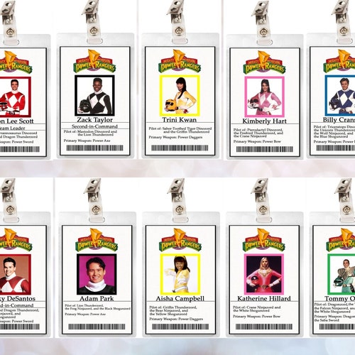 Mighty Morphin Power Rangers Badge Only 90s TV Show ID Badges - Etsy