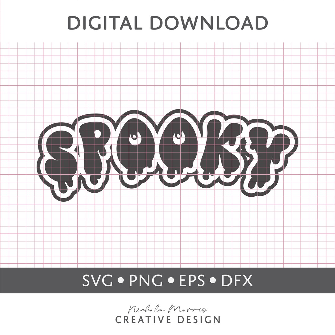 Spooky Halloween SVG Digital Download Cut File. Gor T-shirts, Hats ...