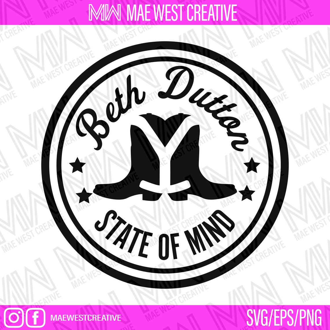 Yellowstone SVG PNG EPS Vector Beth Dutton Sublimation | Etsy