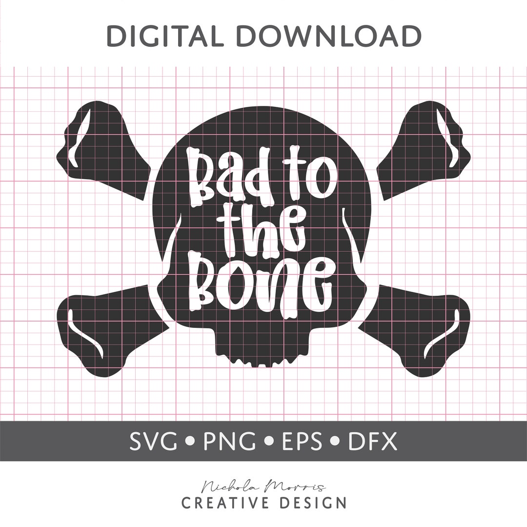 Skull and Bones SVG Digital Download Cut File for T-shirts,hats, Mugs ...