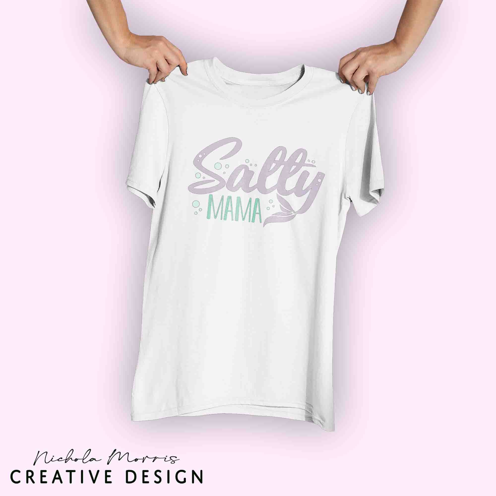 Salty Mama SVG Digital Download Cut File. for T-shirts, Hats, Mugs and ...