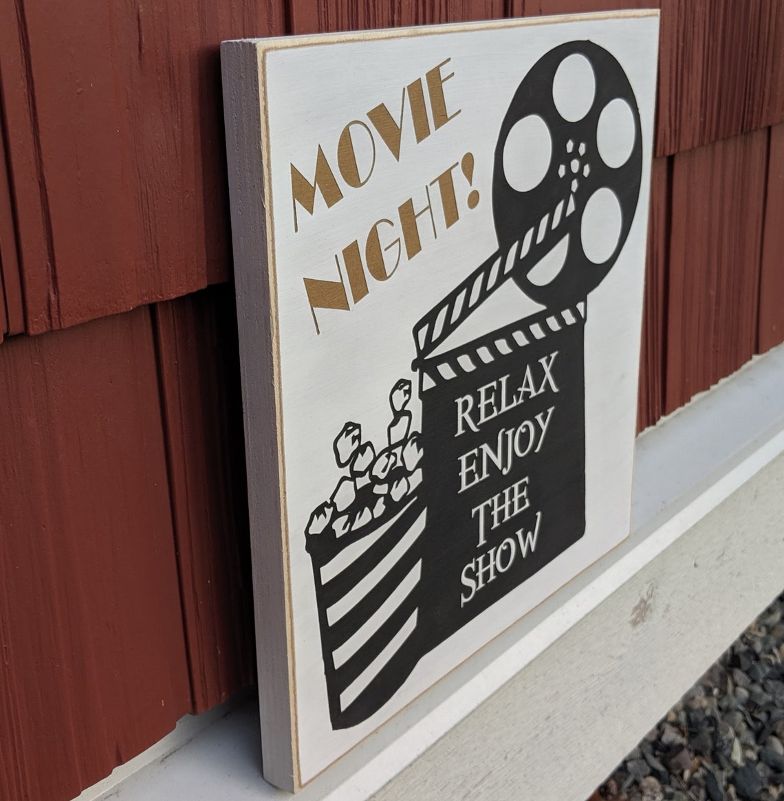 Movie Night Sign Family Gift House Warming Gift Wood Sign - Etsy