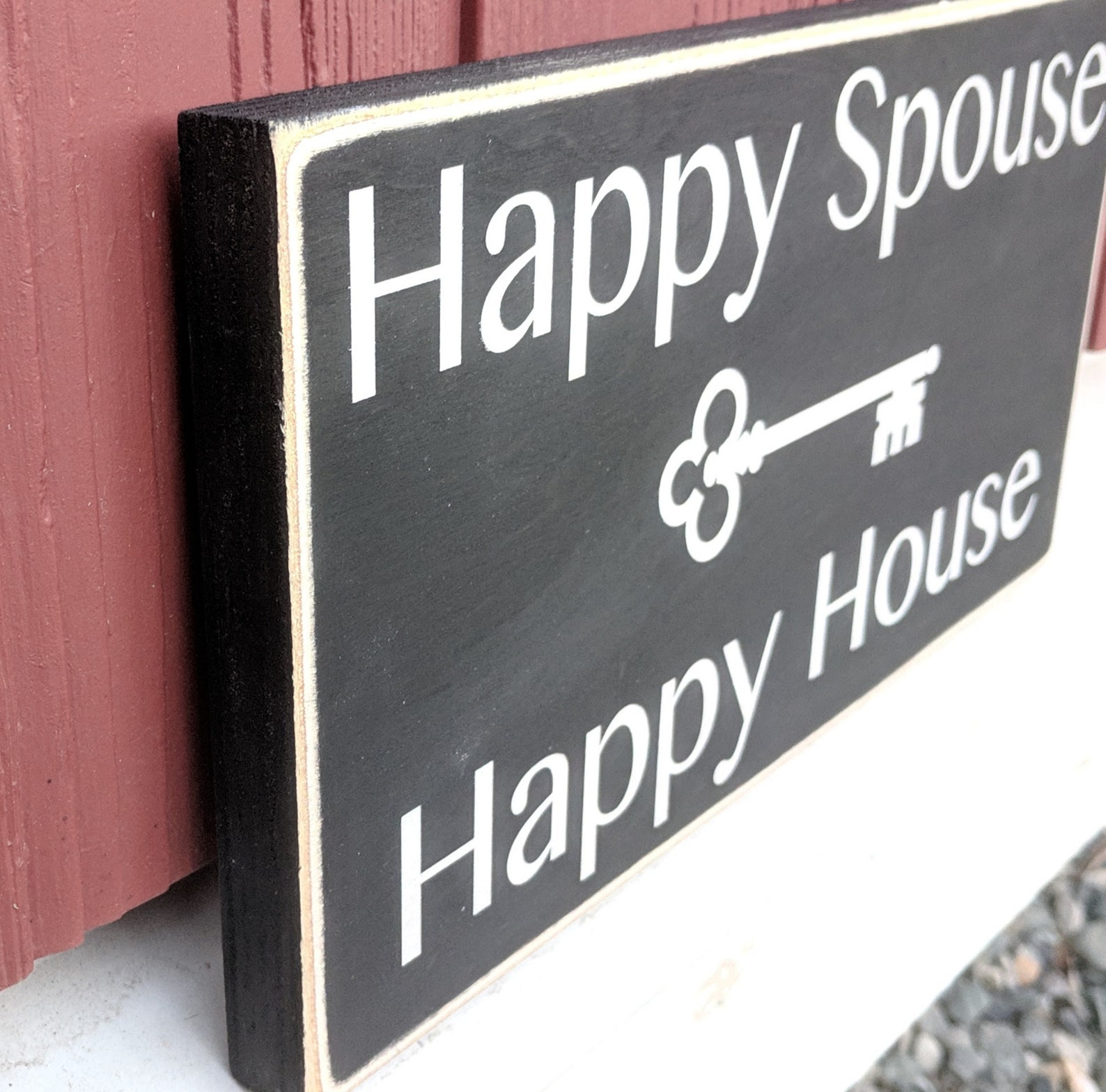 Happy Spouse Happy House Custom Wood Sign Humorous Sign - Etsy