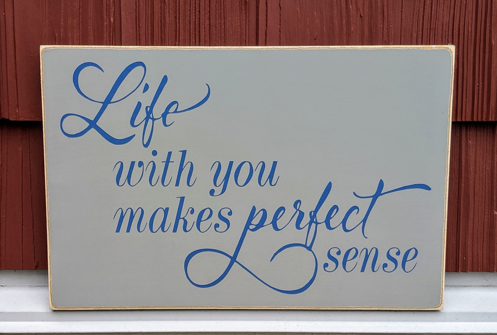Life With You Makes Perfect Sense Established Sign Wood - Etsy UK