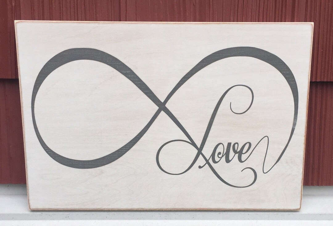 Love Eternity Sign, Shabby Chic Wall Decor, Eternity Symbol, Farmhouse ...