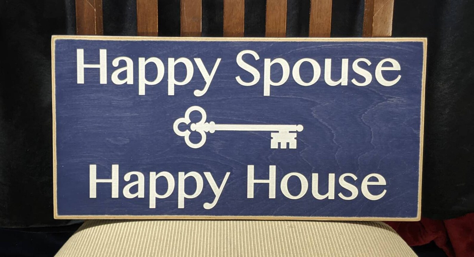 Happy Spouse Happy House Custom Wood Sign Humorous Sign - Etsy