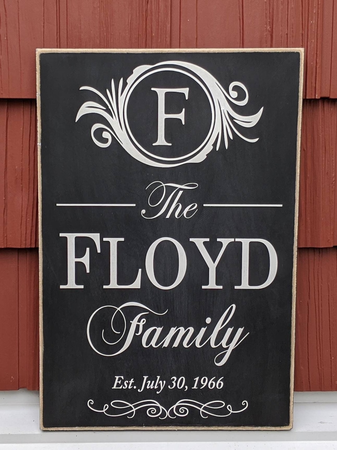 Monogram Family Sign Custom Family Sign Rustic Home Decor Personalized ...