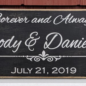 Forever and Always Personalized Sign Shabby Chic Farmhouse - Etsy