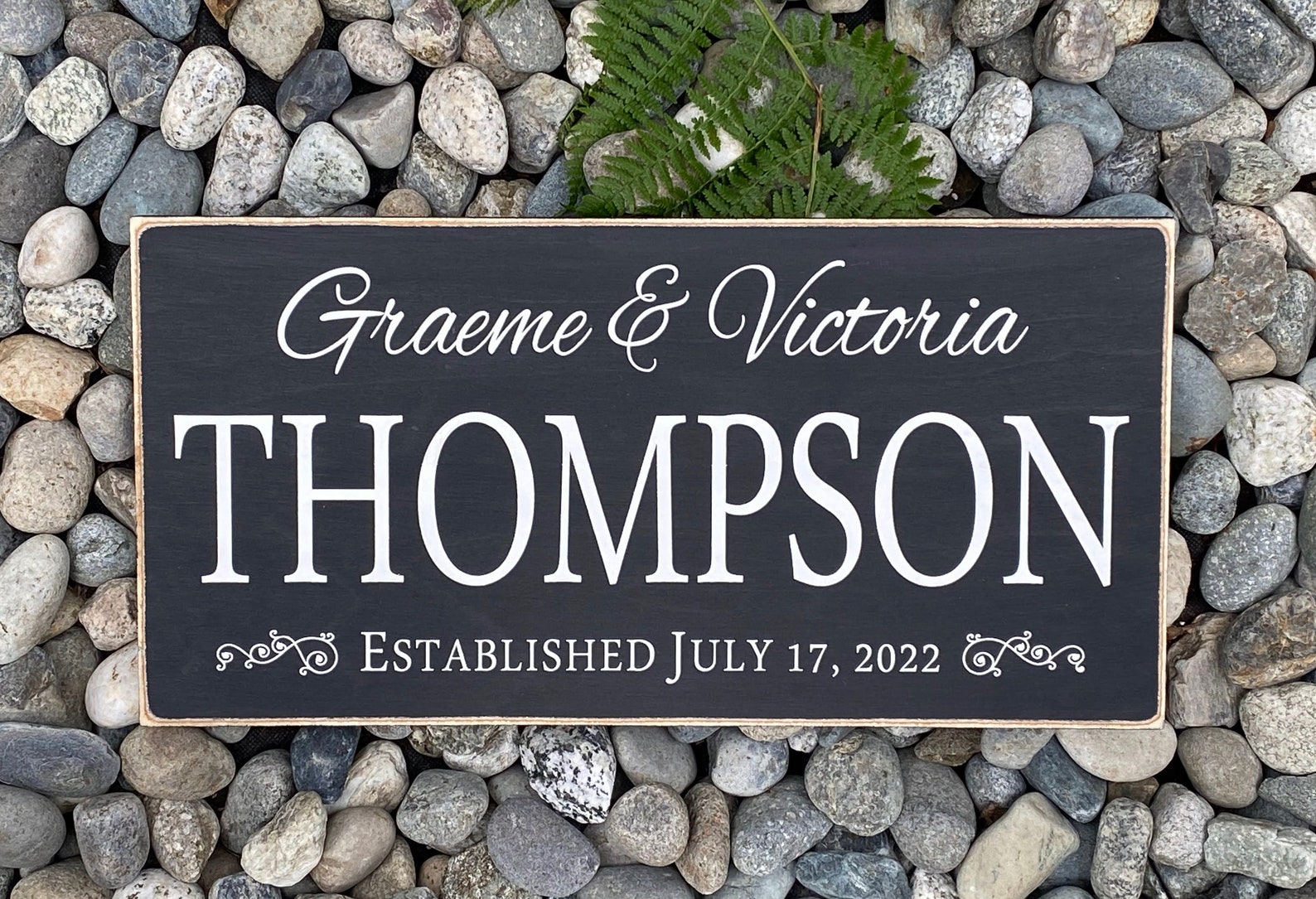Personalized Sign, Shabby Chic Farmhouse Sign, Rustic Sign With Names ...