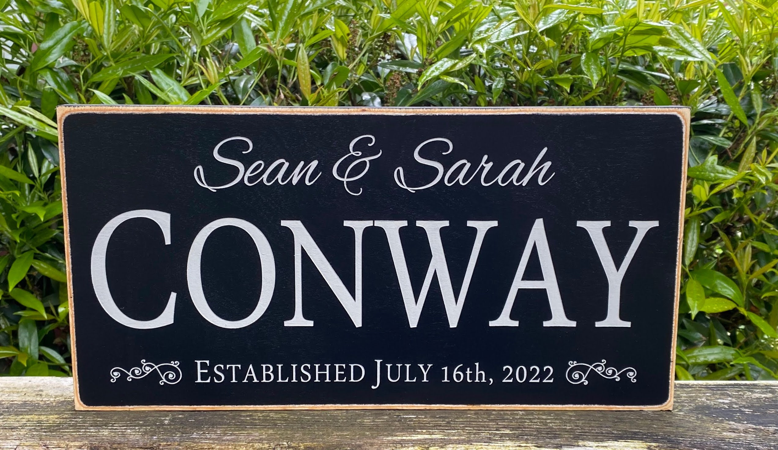 Personalized Sign, Shabby Chic Farmhouse Sign, Rustic Sign With Names ...