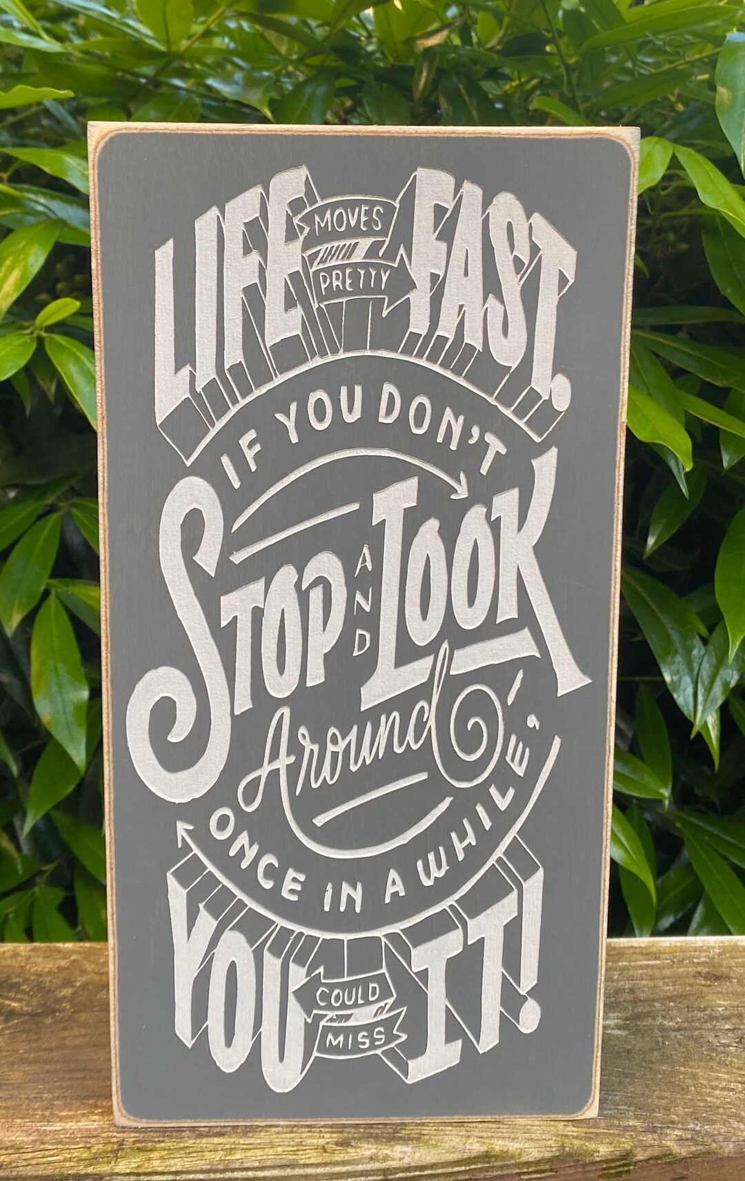 Custom Wood Sign - Life Moves Pretty Fast - Ferris Bueller - Bueller ...