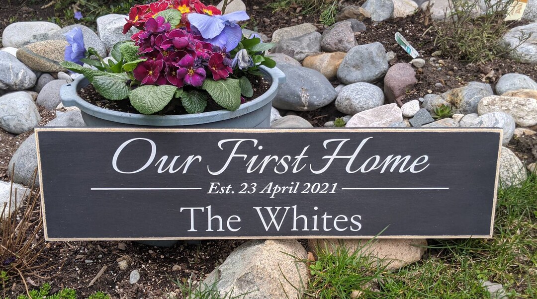 Our First Home, Family Sign, Custom Wood Sign, Housewarming Gift ...