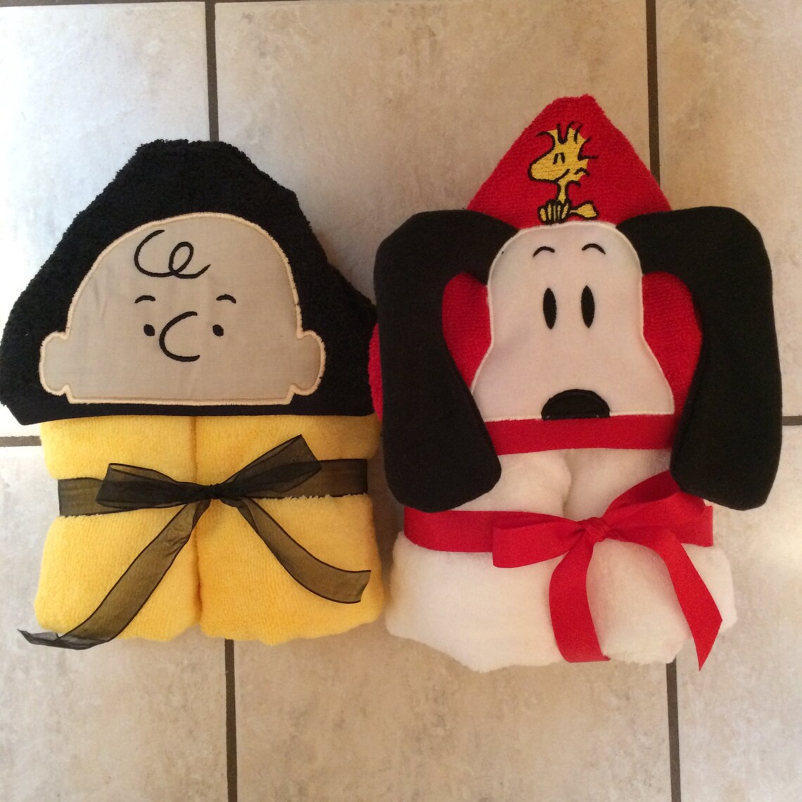 Snoopy Look-a-like Hooded Towel - Etsy