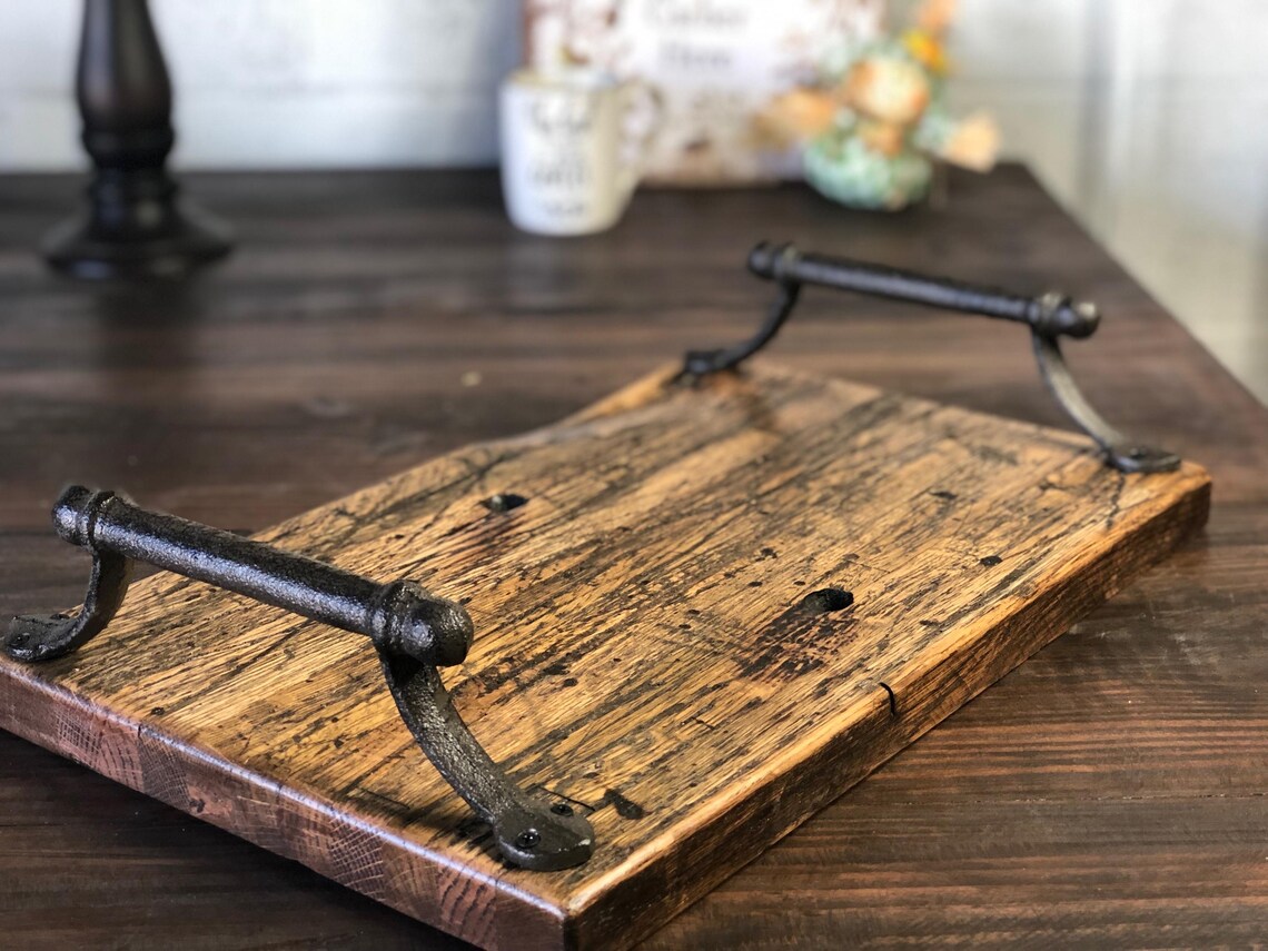 Handmade Oak Serving Tray, Decorative Tray, Novelty Tray for Kitchen ...