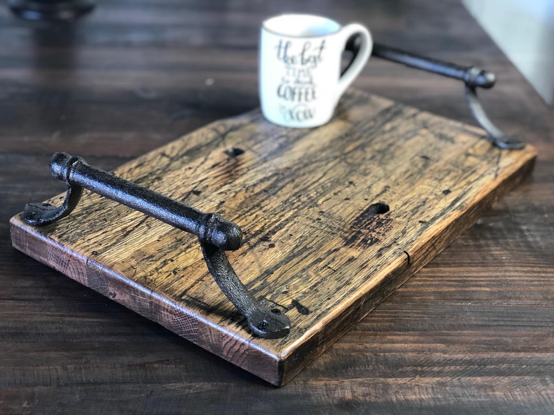Handmade Oak Serving Tray, Decorative Tray, Novelty Tray for Kitchen ...