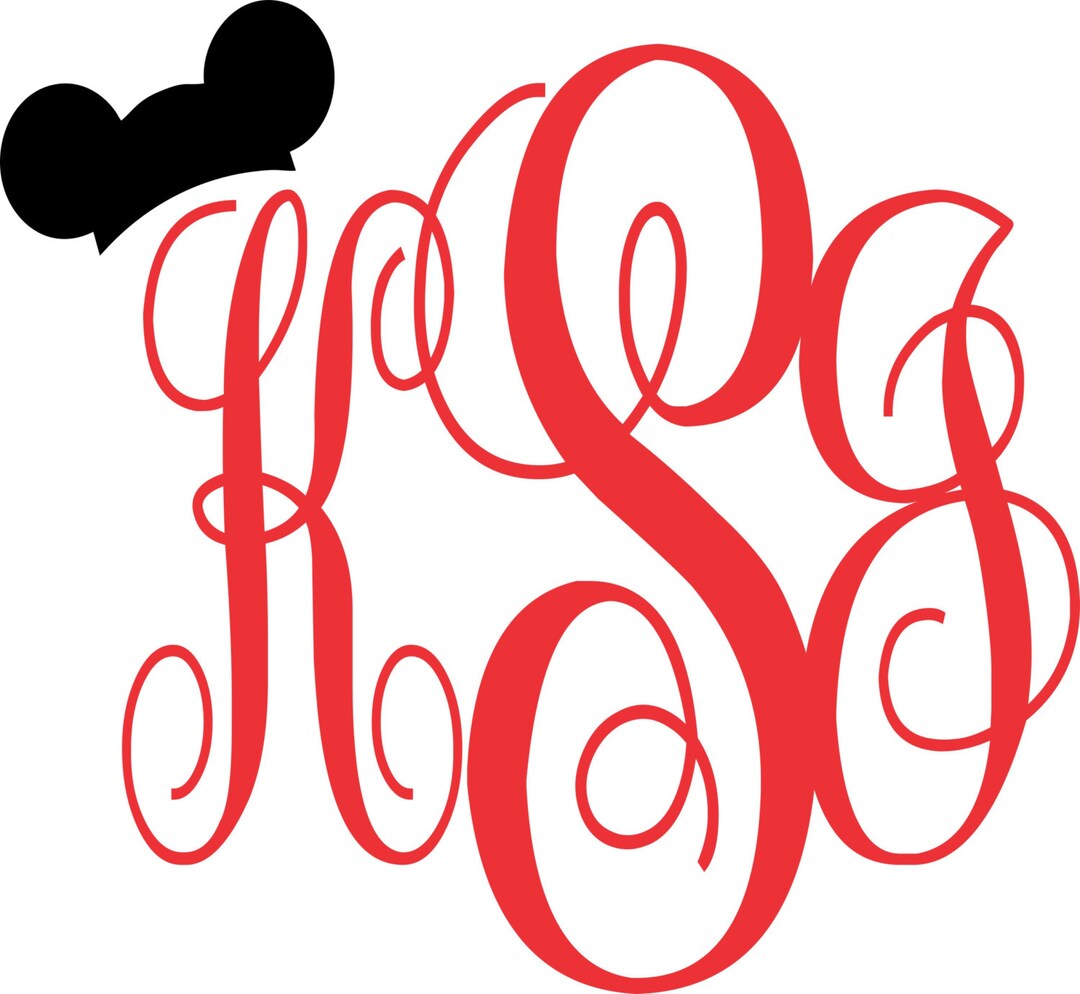 Mickey Monogram Ears not Monogram SVG - Etsy