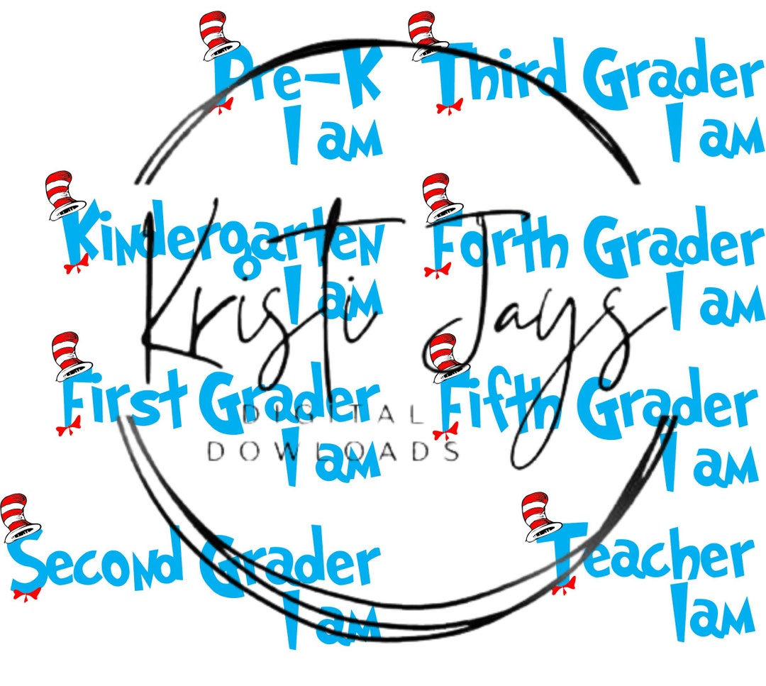 Grade I Am First Second Third Four Fifth Teacher Pre-k Kindergarden SVG ...