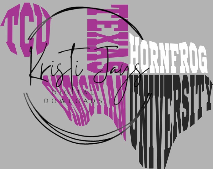 TCU Texas SVG DXF - Etsy
