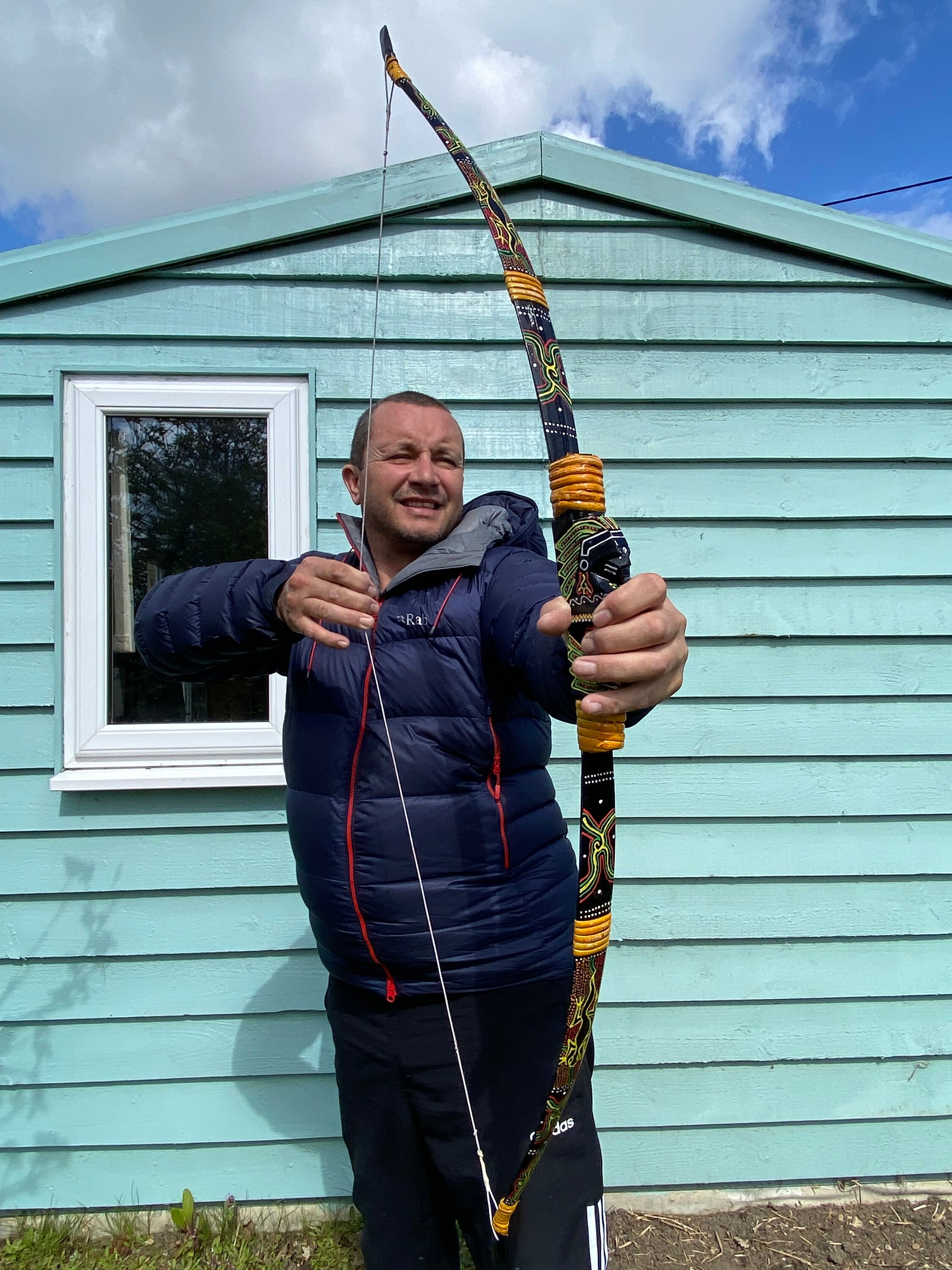Traditional Recurve Archery Set With 20 Arrows - Hand Painted Design ...