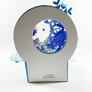 Snow Globe SHAKER BOX With Snowman and Snowflakes Box Card merry ...