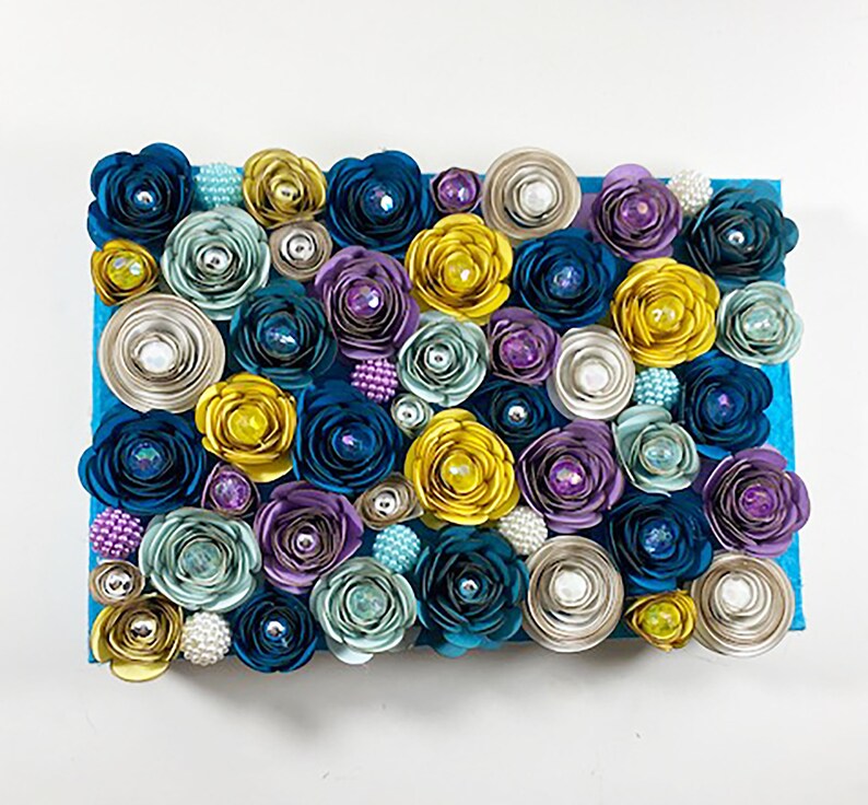 NOTEBOOK/JOURNAL Handmade Paper Flower Cover Tiny Roses in Variety or ...