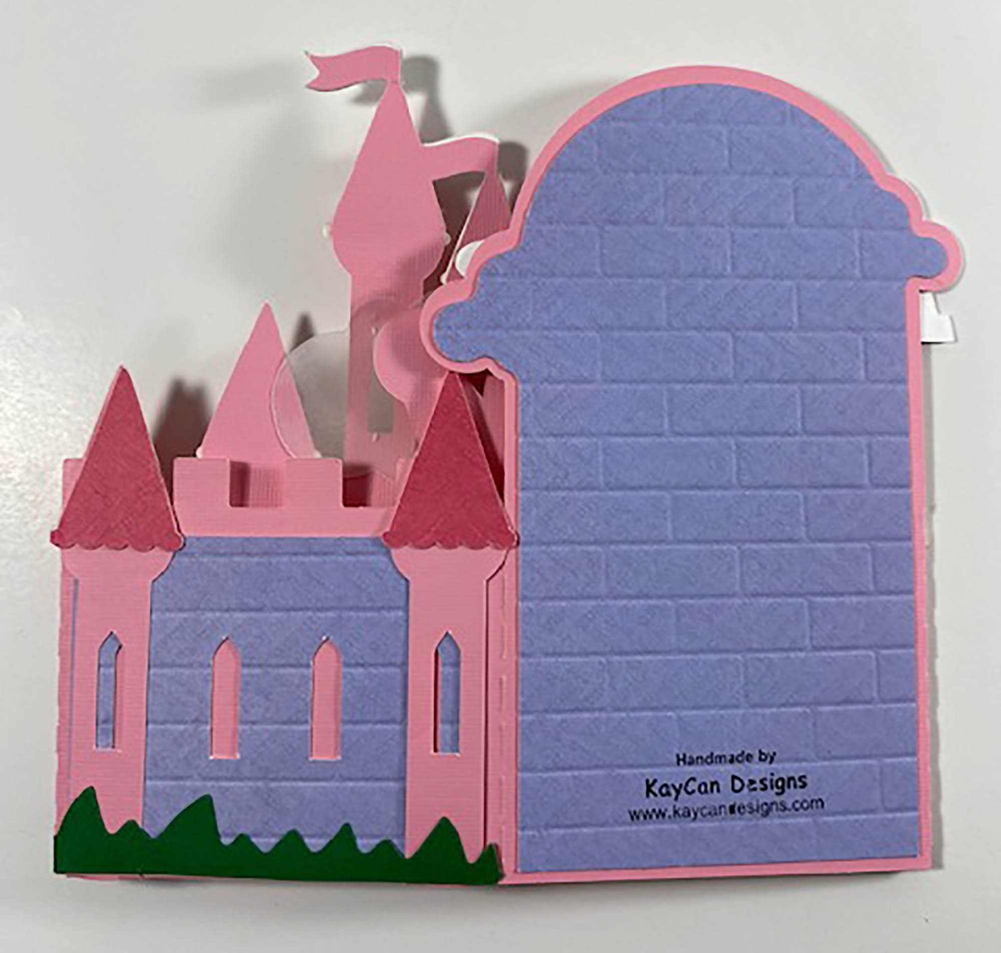 Tiara and Princess Castle Box Card, Handmade Layered 3D Greeting Card ...